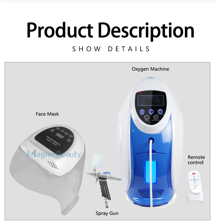 Skin Rejuvenation Care Spa Oxygen Led PDT O2toderm Therapy Dome High ...