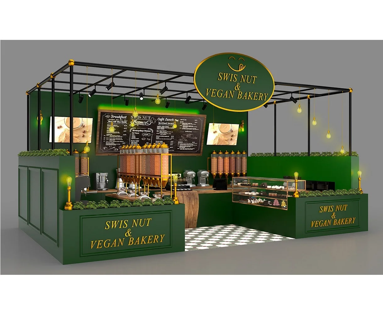 Wooden cafe Booth Indoor Coffee Kiosk Cappuchino Hot Drink Kiosk ...