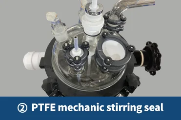 Lab Chemical Bioreactor Jacketed Glass Agitator Coated Tank