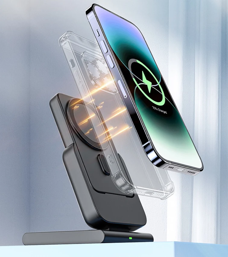 Newest Detachable Wireless Charger 10000mah 3 In 1 For Magsafe Power ...