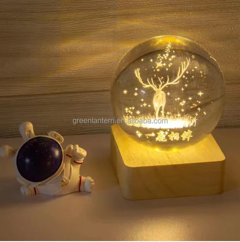 Battery Powered Wood Light Base - LED Night Lamp Stand