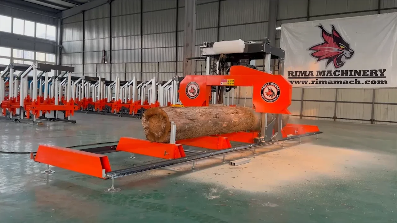 Rima 2024 New Model Automatic Horizontal Electric Portable Sawmill ...