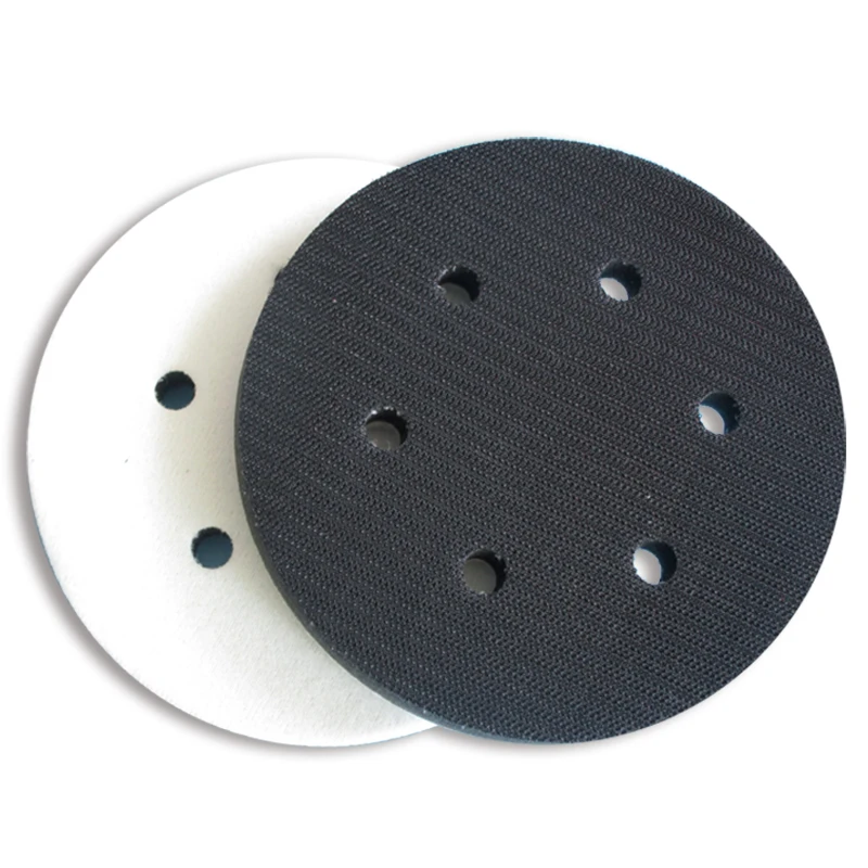 6 Inch 6 Holes Soft Buffing Pad Sponge Interface Pad For Hook And Loop ...