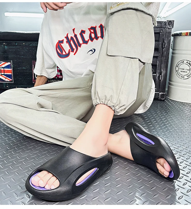 2024 Fashion Designer Outdoor Beach Mens Slides with Logo