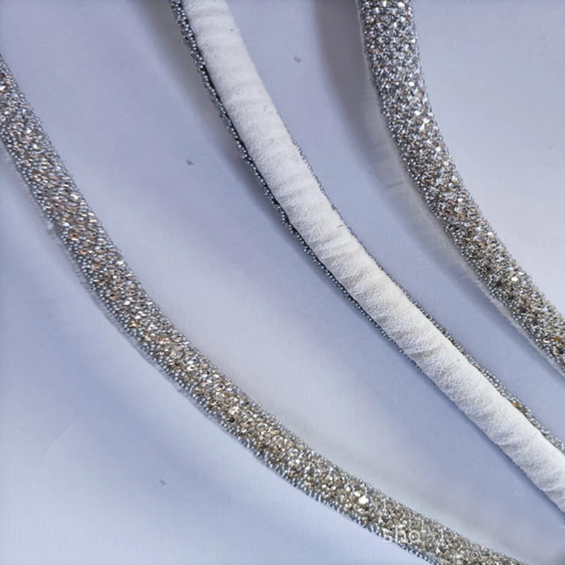 Customized 5 Rows Drilling Rope Accessories 4mm 5.5mm 6mm Rhinestone ...