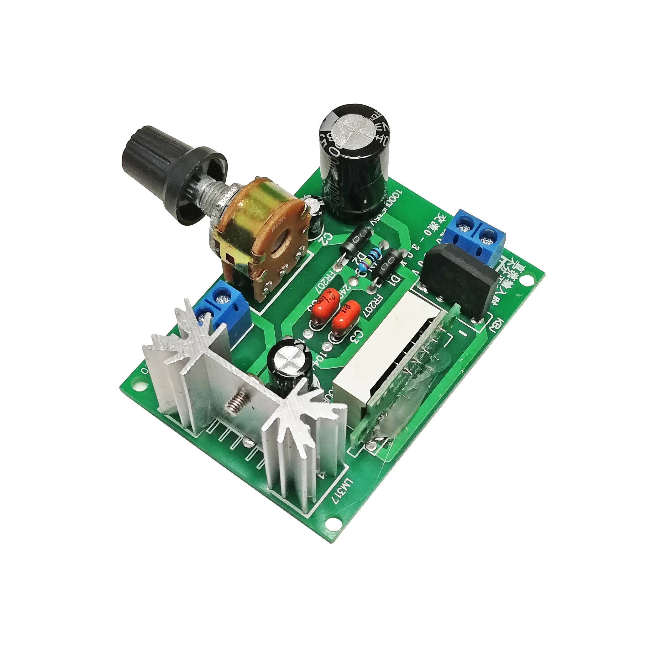 LM317 Power supply board Adjustable voltage regulator 2A with digital ...