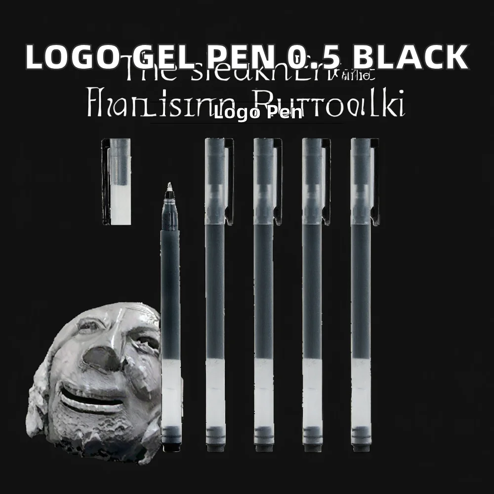 Odorless Ink Water Based Carbon Pen 0.5mm Black Gel Pen Custom Logo ...