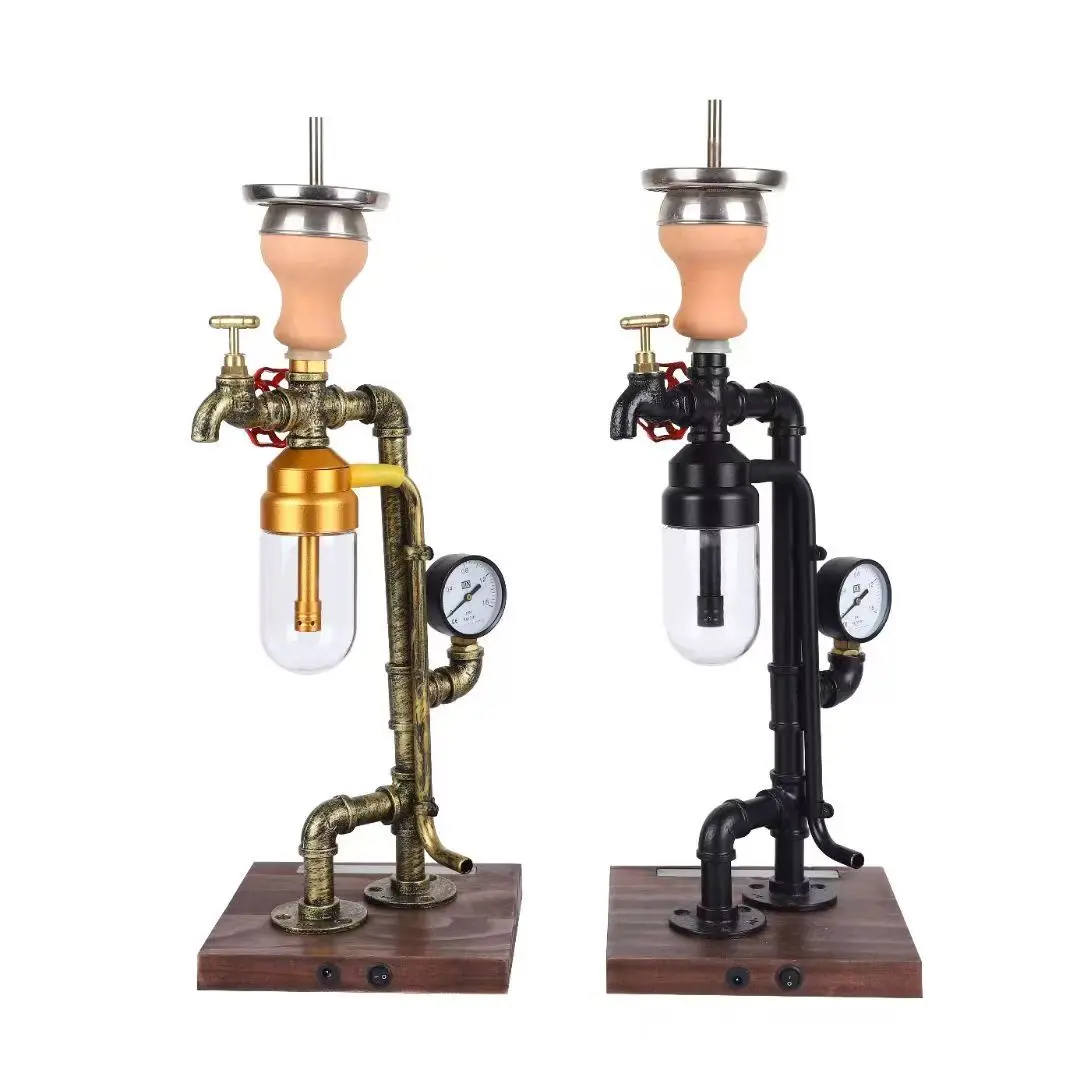Electric LED Modern Mirror Hubbly Bubbly Shisha Hookah Set Narghile ...