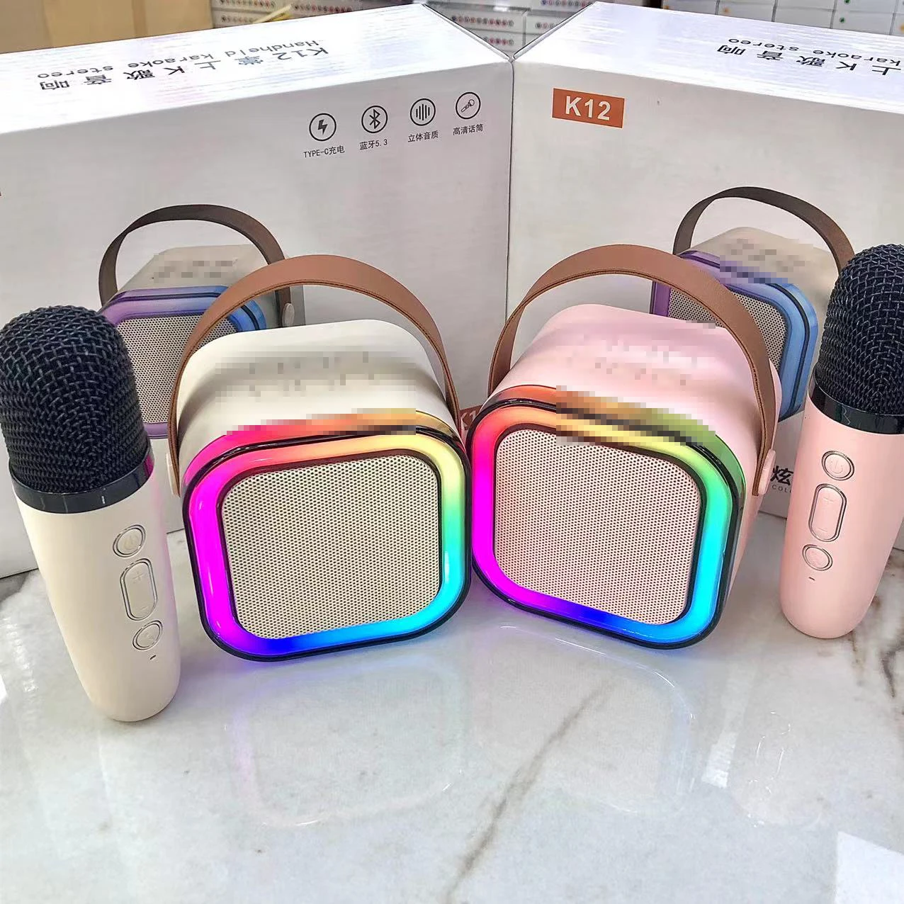 Fashion Design K12 Wireless Karaoke Audio Sound System With Microphone ...