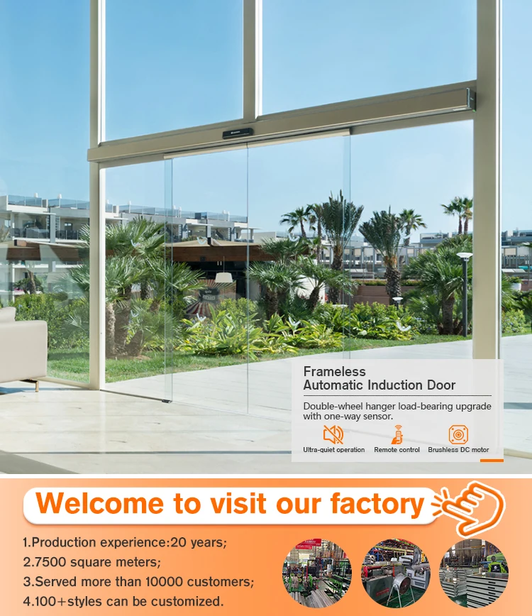 Frameless Glass Sliding Door - Smart Sensor Automatic System