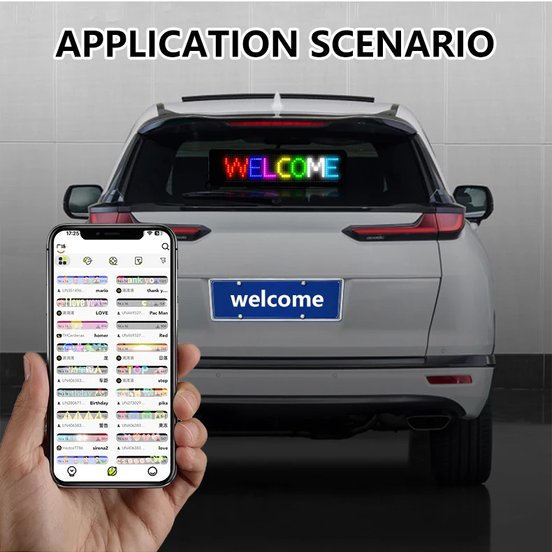 Programmable Flexible LED Matrix Panels for Car Windows