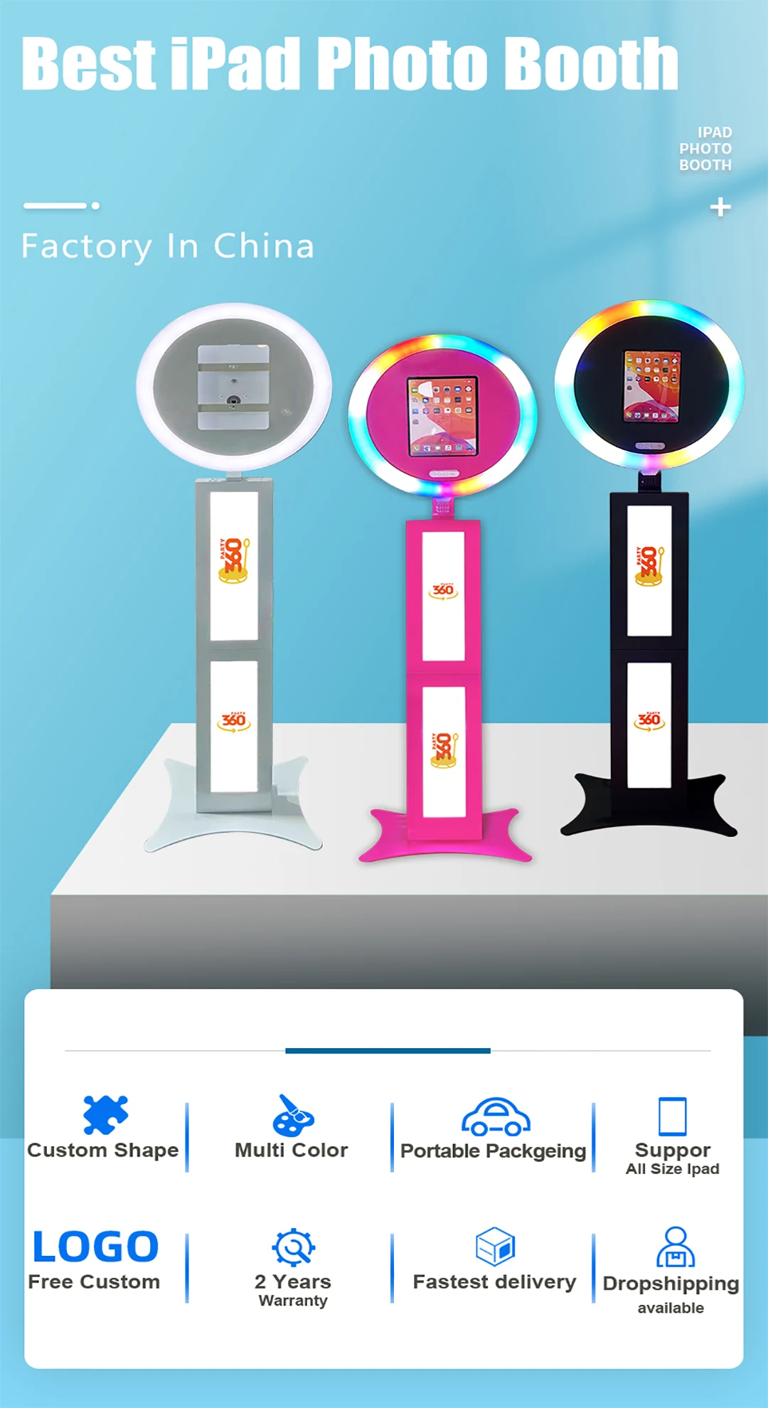 Digital 2024 Hot Sales Ipad Photo Booth Stand Flight Case Selfie ...