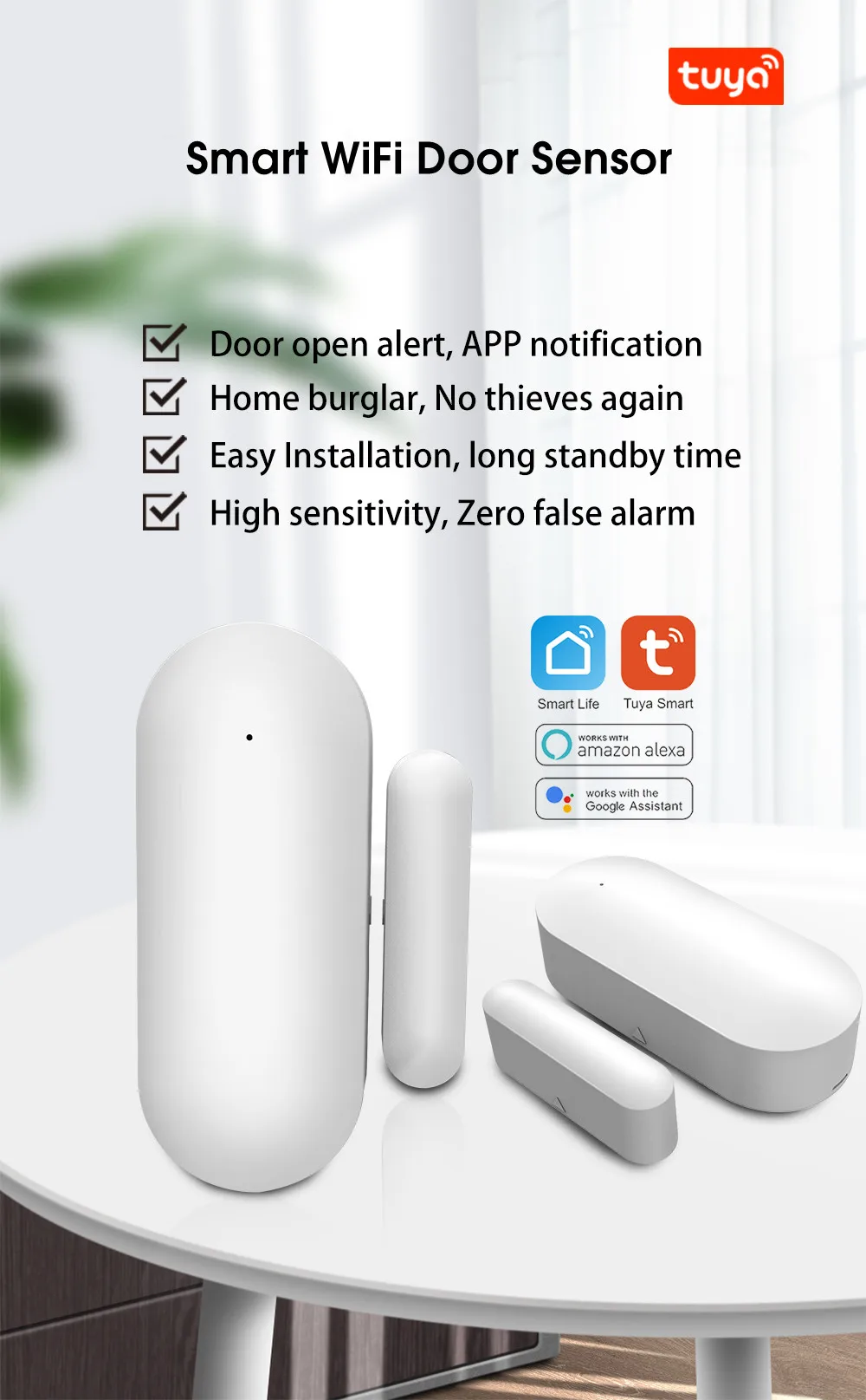 Best Price Magnet Sensor Smart Home Tuya Open Magnetic Wifi Door ...