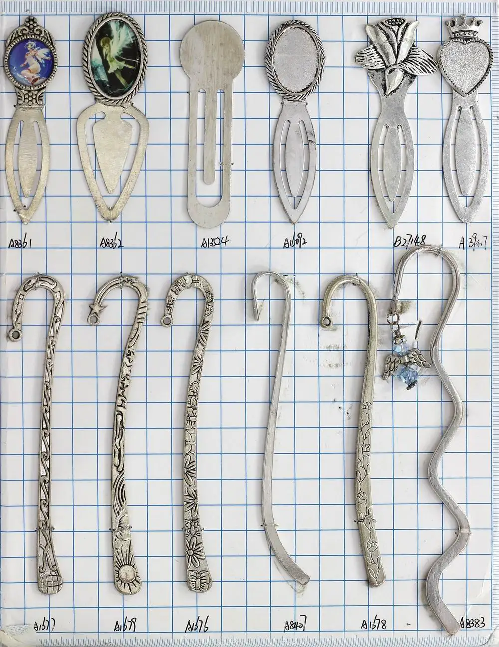86mm Smooth Surface Metallic Bookmark Zakka Metal Craft