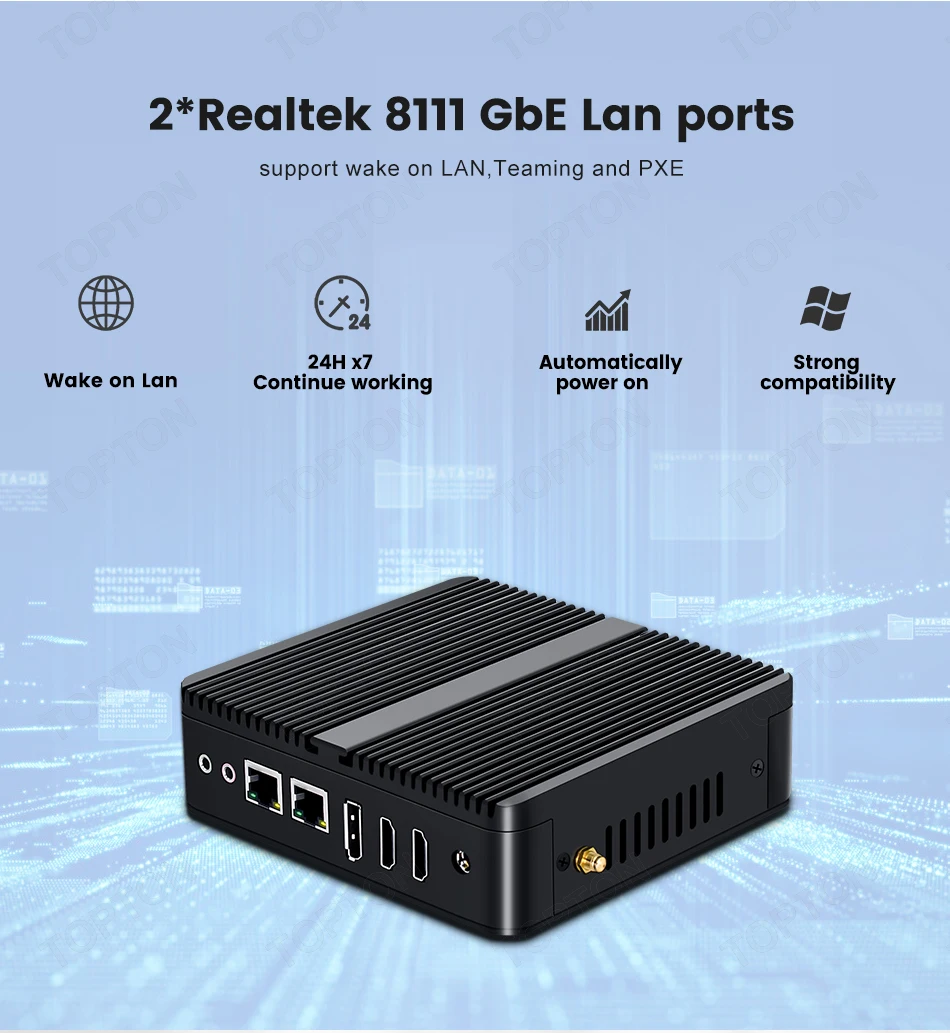 12th Gen Fanless Mini Pc Alder Lake N100 N95 Quad Core Dual Lan 2*com ...