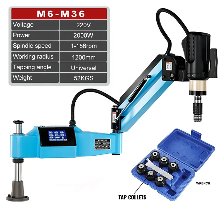 Vertical electrical tapping machine M3-M36 with easy-to-handle touch ...