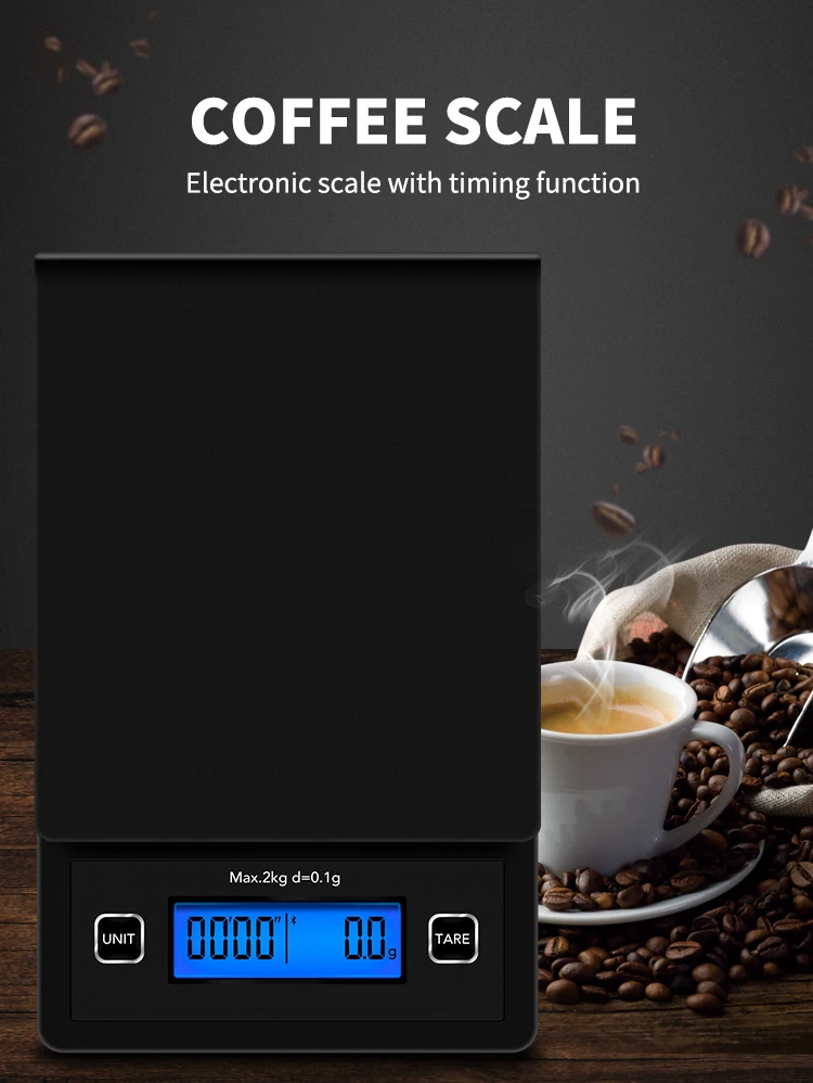 Bascula De Cafe Scale 2kg Kitchen Digital Weighing Balance Mini Coffee Scale - Buy 2kg Digital ...