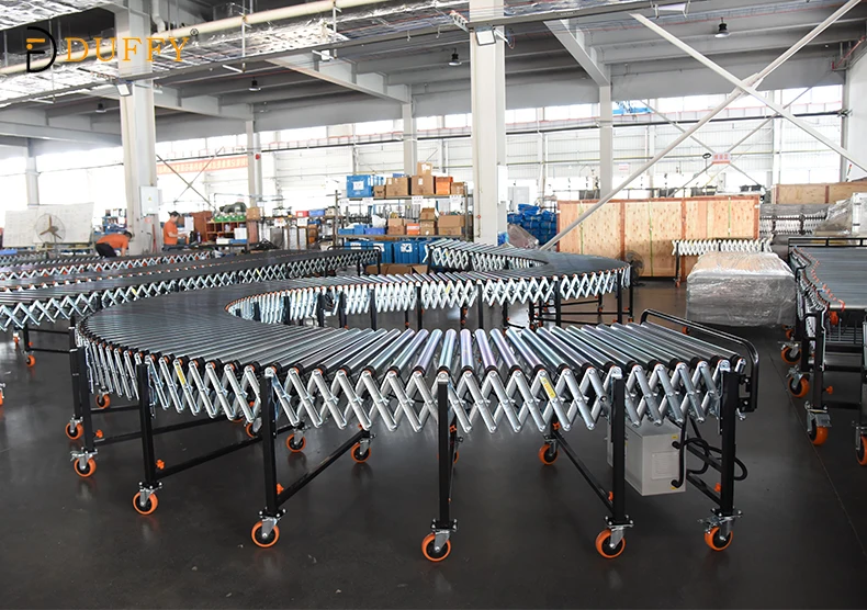 Flexible Roller Conveyor Loading Unloading Box with Power Galvanized ...