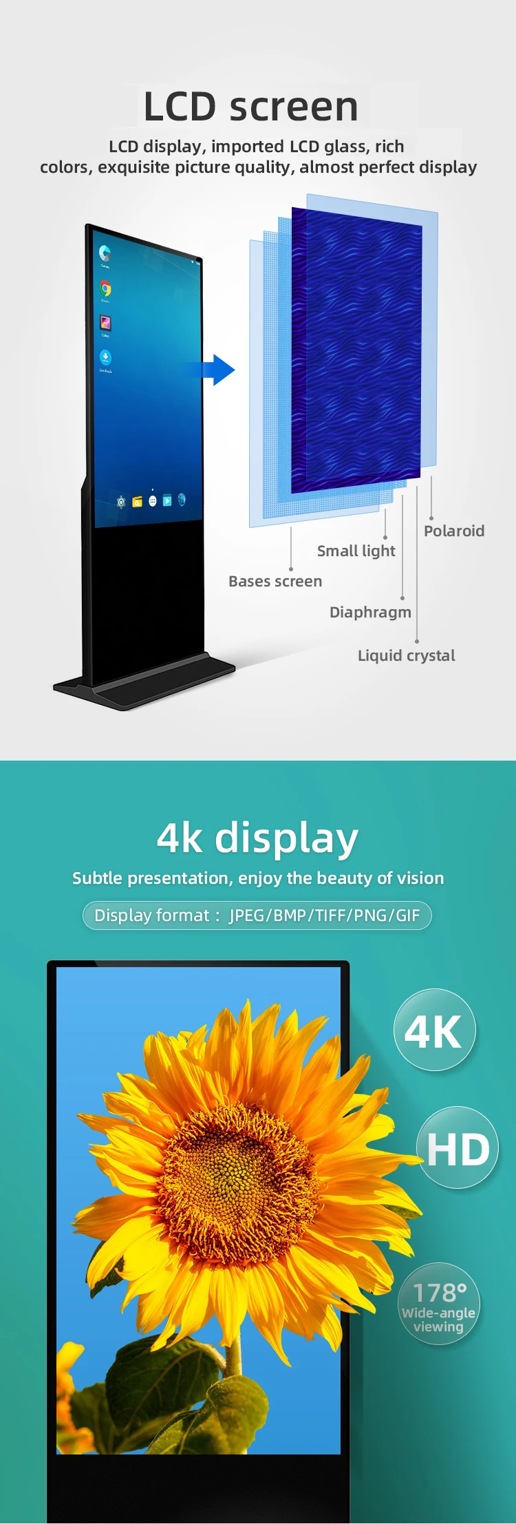 Vertical LCD Screen - Portable Digital Signage Solutions