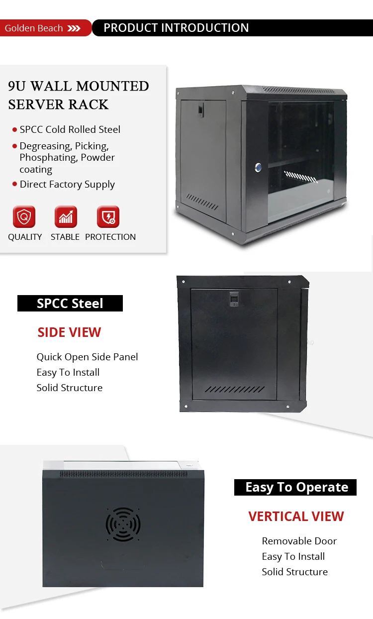 19 Inch Glass Door Network Cabinet 6u 9u Server Rack - Buy 19 Inch ...