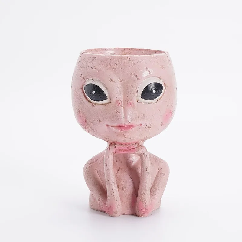 Msh Custom Alien Girl Yoga Planter Home Balcony Succulent Pot - Buy ...