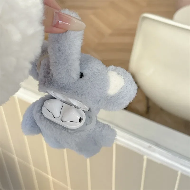 Luxury Kawaii Cute Cartoon Elephant Doll Earphone Case For Airpods 3 ...