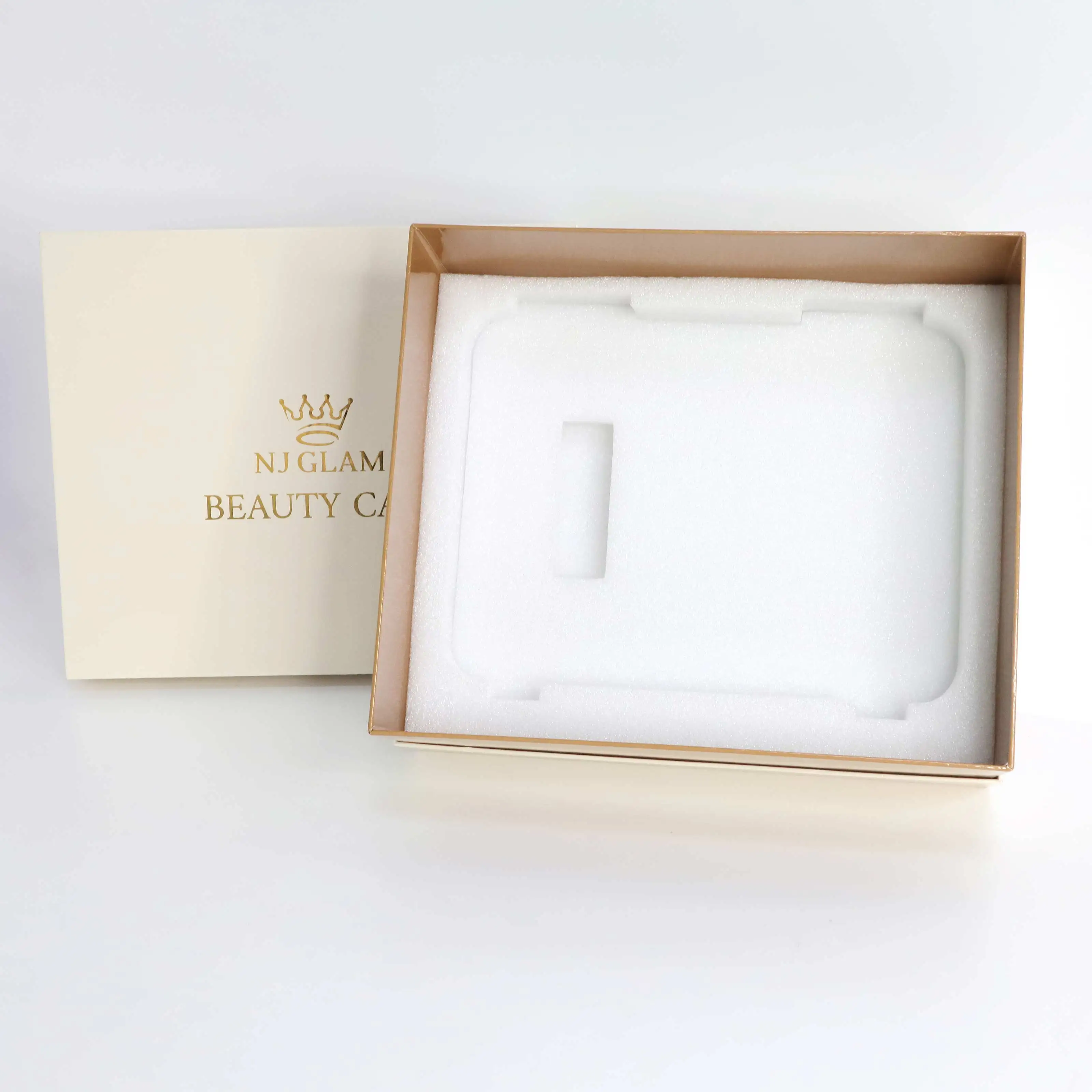 Luxury Gold Foil Cardboard Packaging - Customizable Rigid Boxes