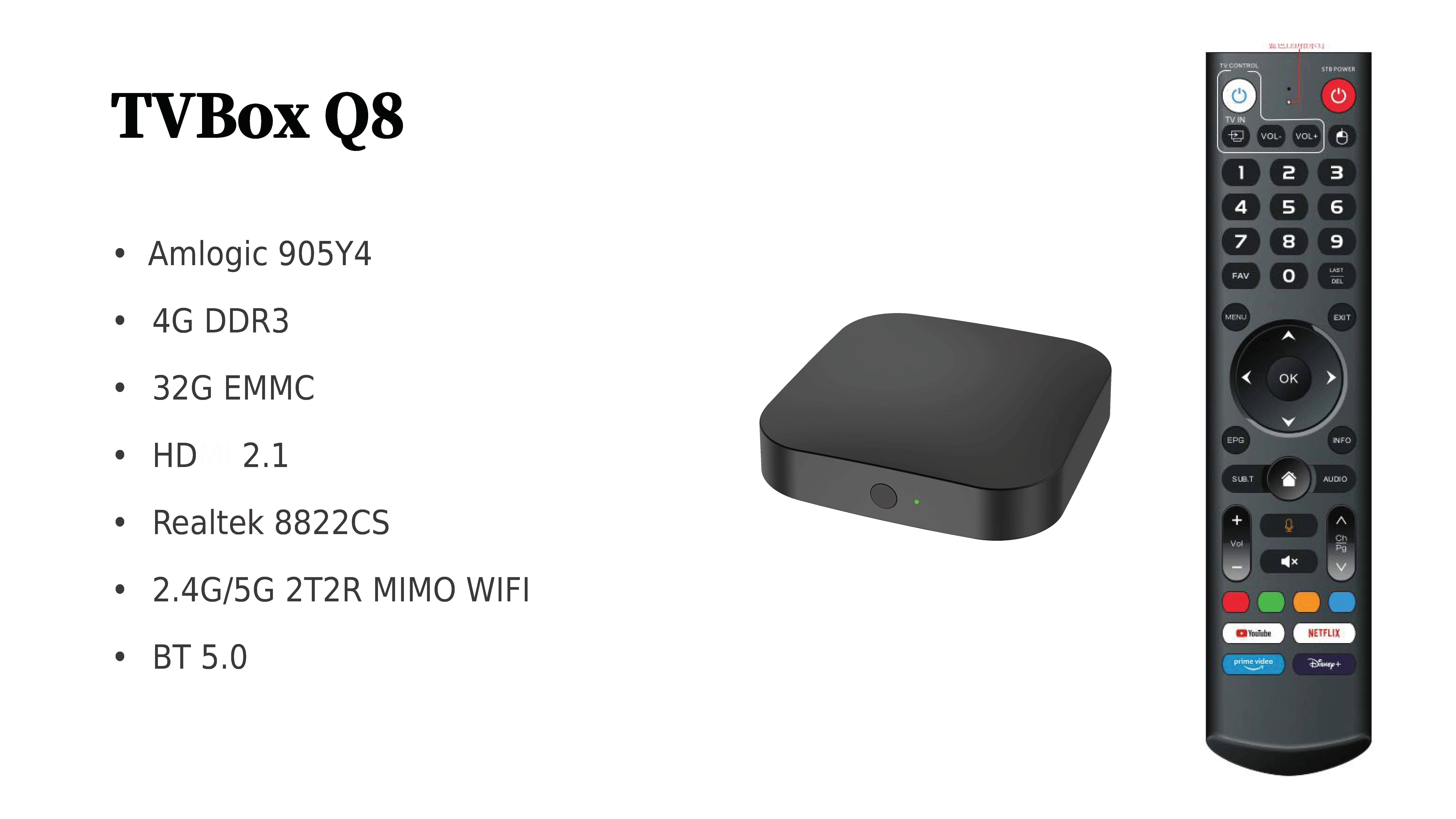 Q8 ATV Box - Smart 4K TV Box with Android 11 & 4GB RAM