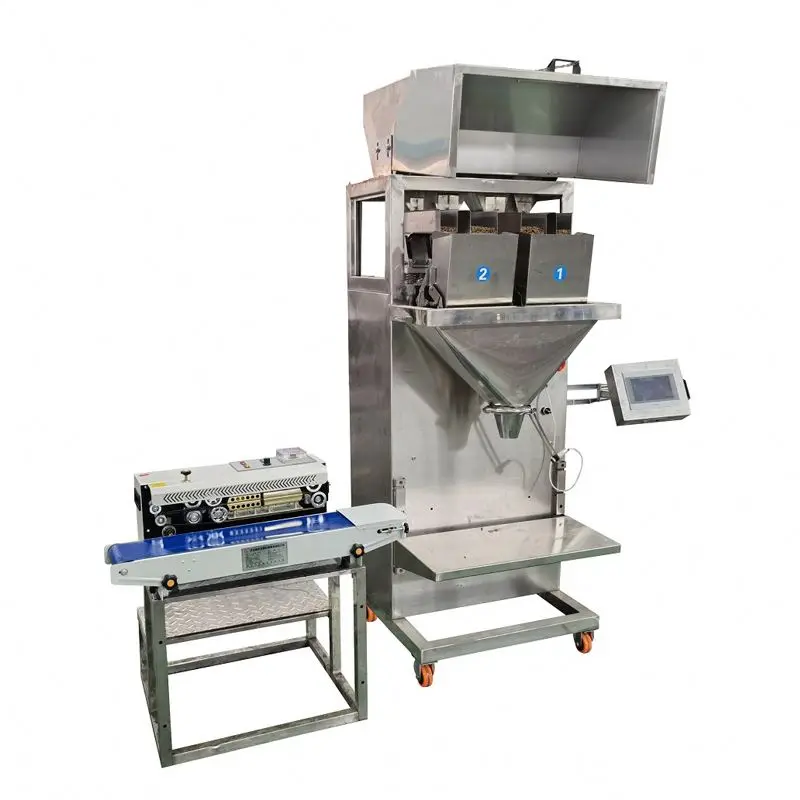 4 linear linear weigher packing machine 5000g coffee linear head ...