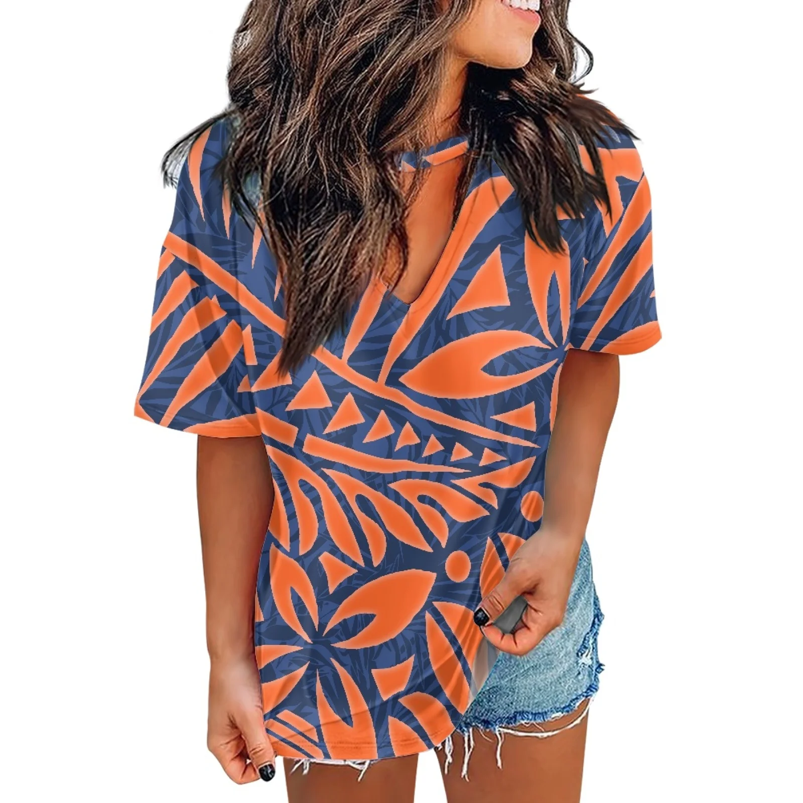 Wholesale Women's T-shirt Tops Polynesian Tribal Tattoo New Design ...