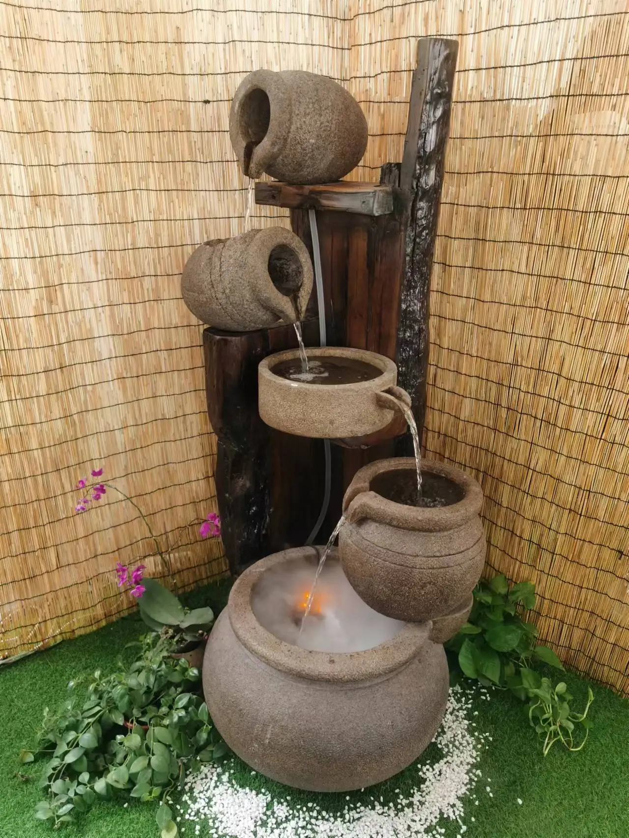 Indoor Office Circulating Water Stacking Waterfall Fountain