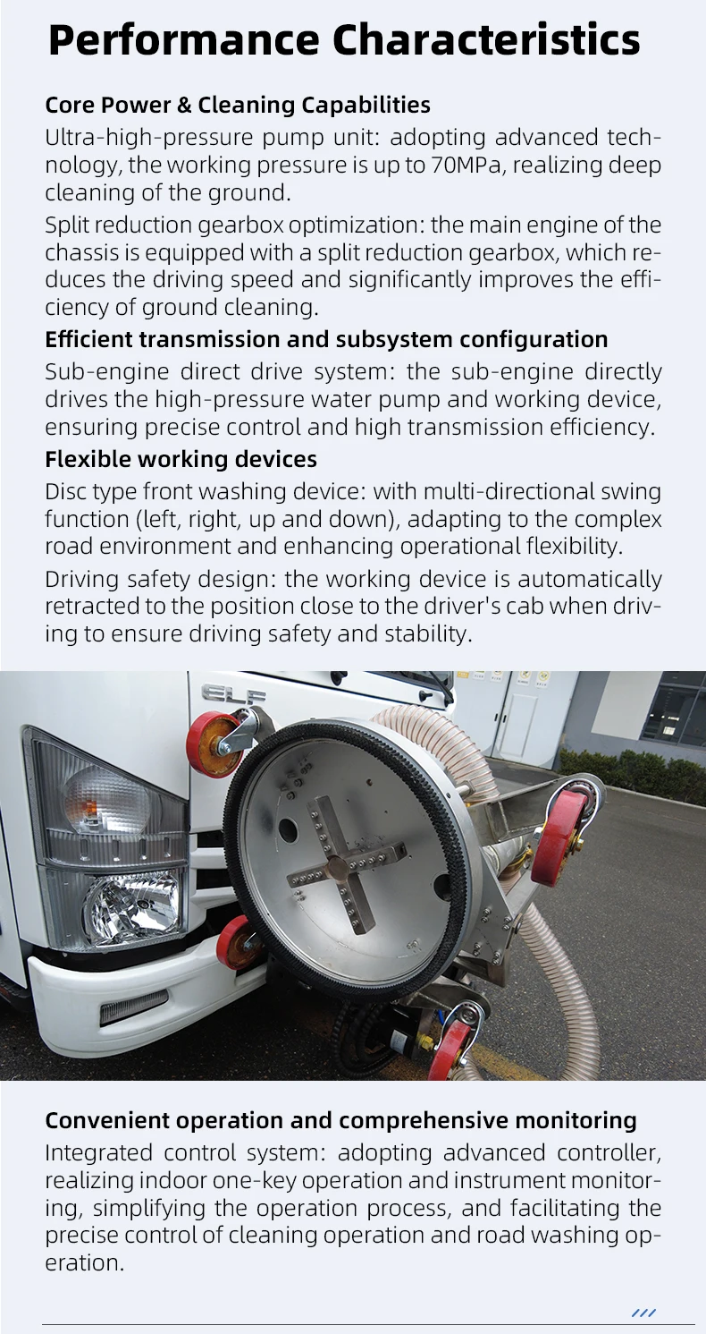 High Pressure Water Cleaning Road Marking Removal Machine