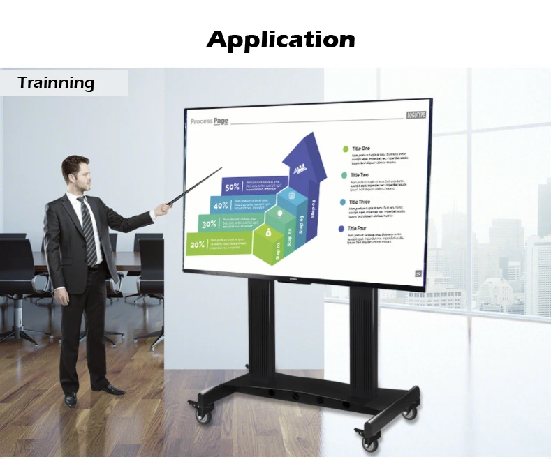 Free Standing Motorized 90 Degree Tilt Electric Lift Trolley Tv Stand ...