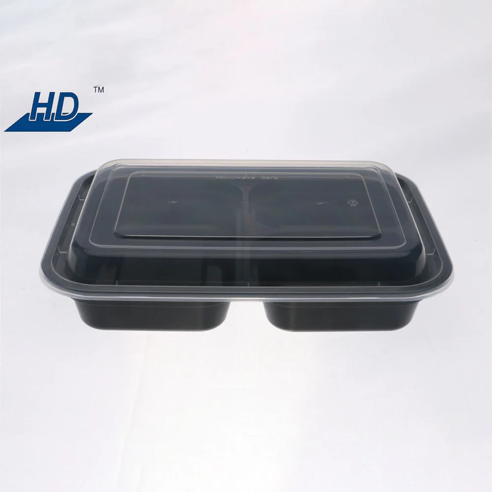 28 oz Black Disposable Takeaway PP Packaging Containers Microwavable ...