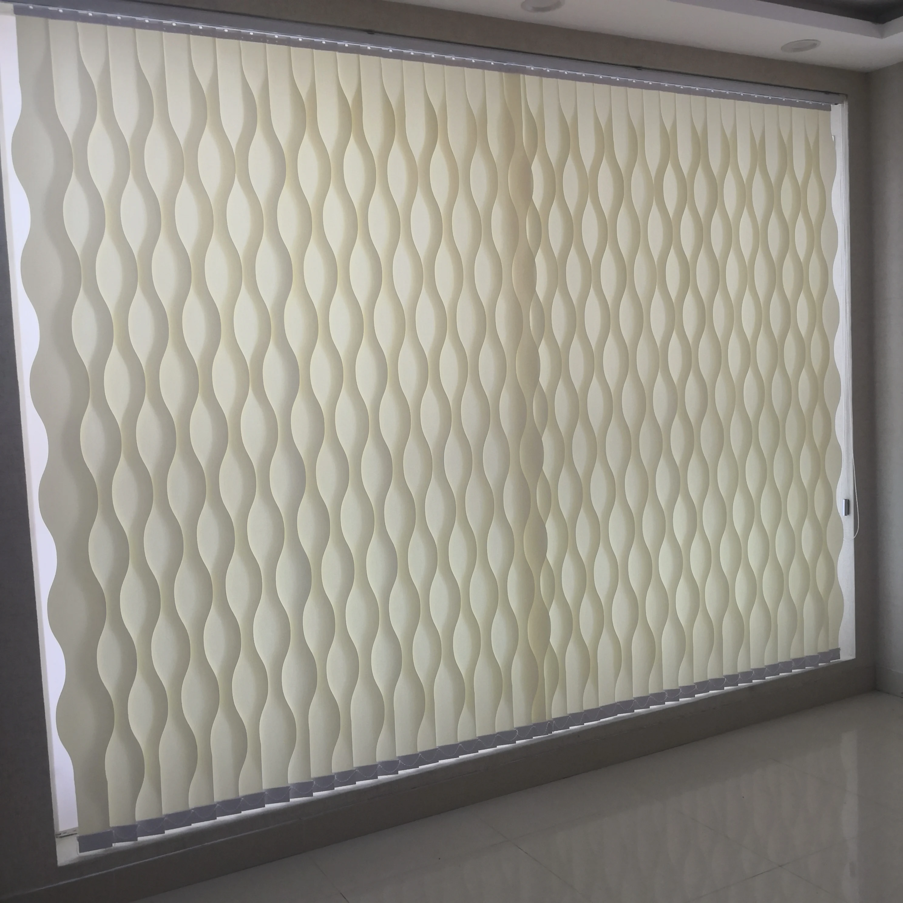 Modern Sheer S Type Slats Vertical Blinds Water Wave Curtain For Living Room Bedroom - Buy ...