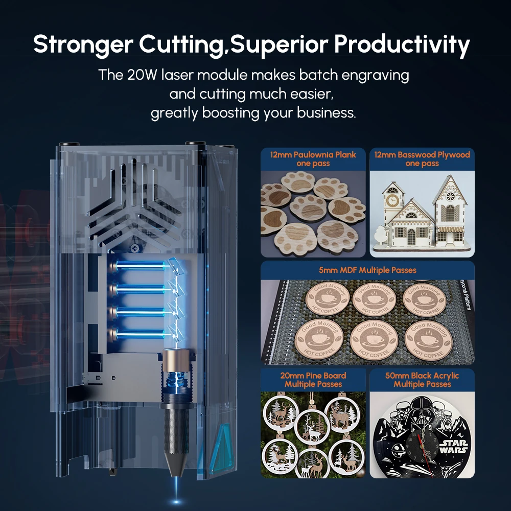 Algolaser 20w Laser Engraving Cnc Automatic Laser Engraver Marking ...