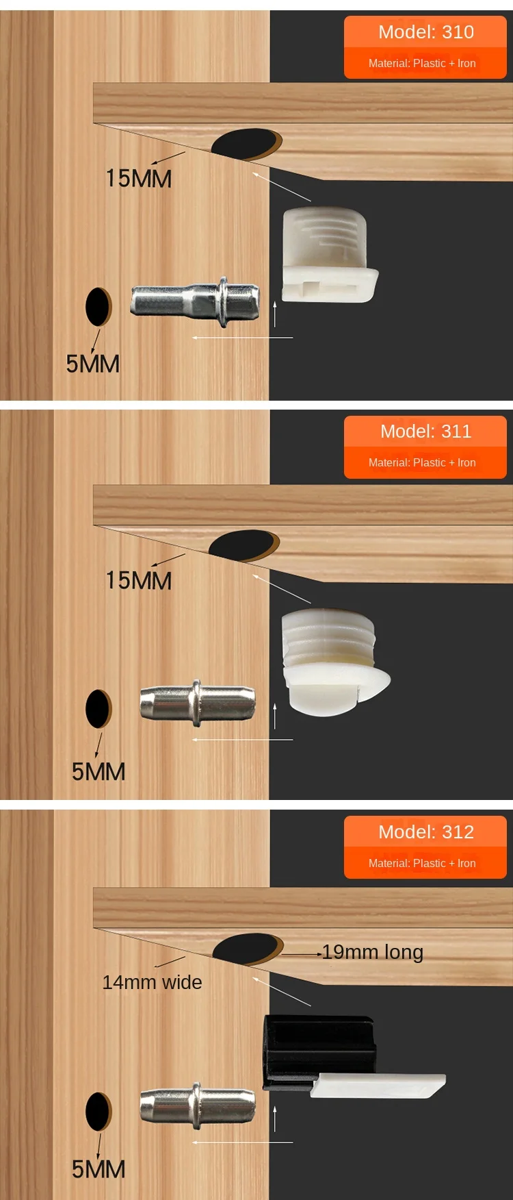 306 Hot Sale Zinc Alloy Cabinet Furniture Connection Fitting Hidden ...