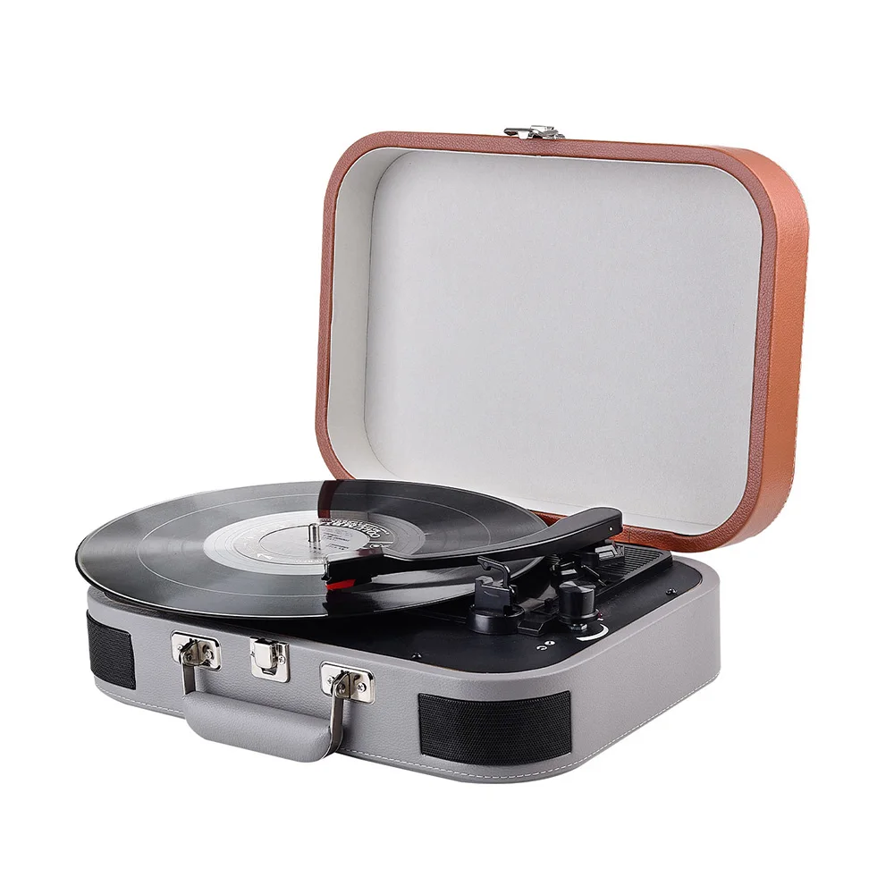 Retro Vinyl Lp Turntable Record Player Suitcase Cassette Recorders ...