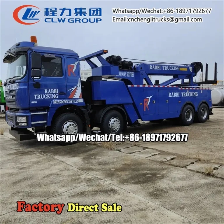 Shacman 40t 50t Heavy Duty Rotary Wrecker Truck 8x4 Road Rescue ...