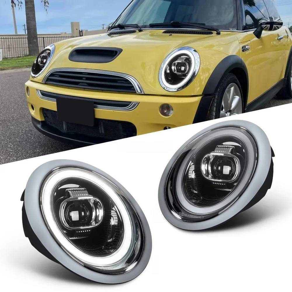 Factory Full Led Headlights Front Head Lamp For Bmw 2001-2007 Mini ...