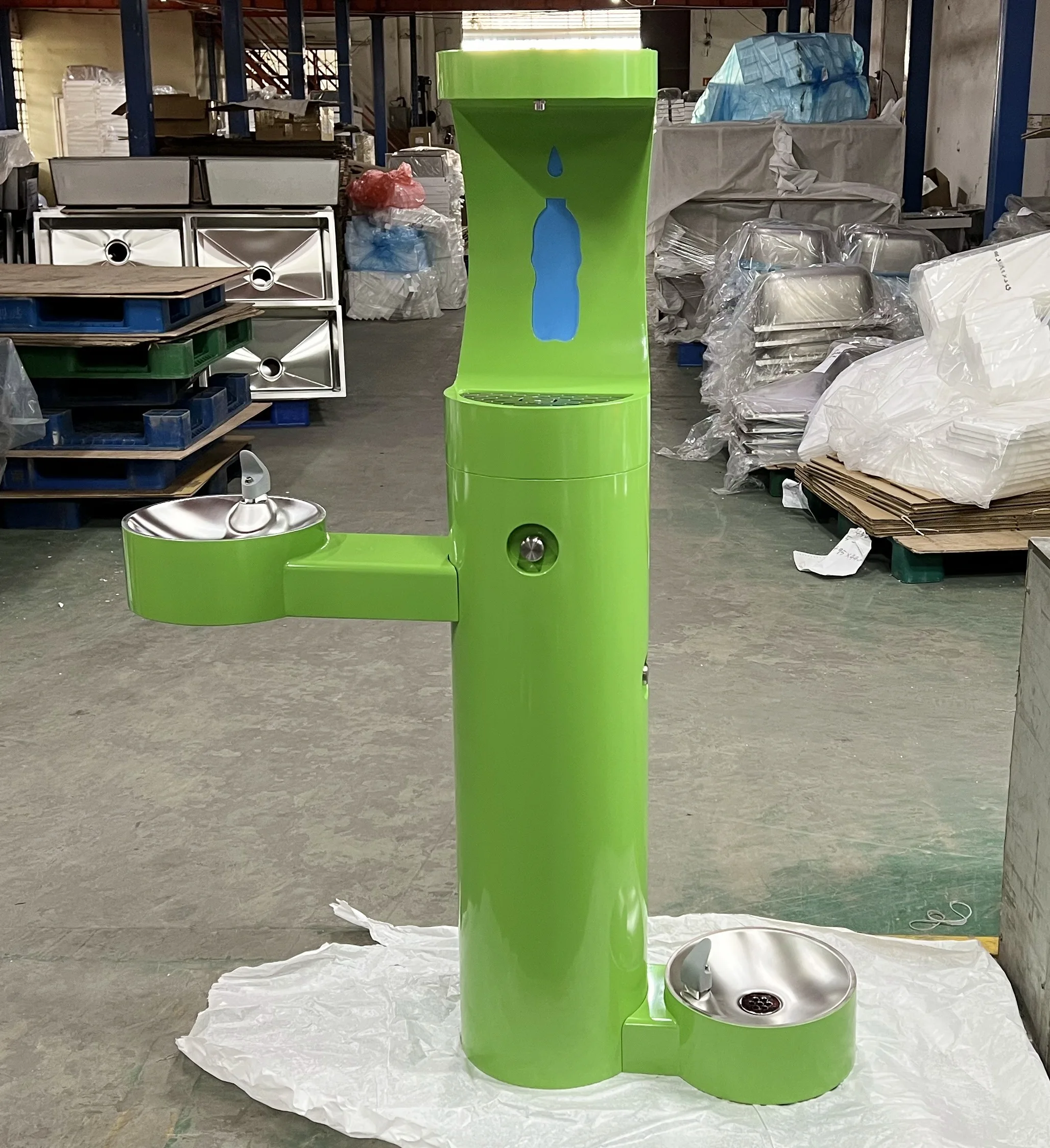 Customized Stainless Steel Outdoor Water Dispenser Public Pedal ...