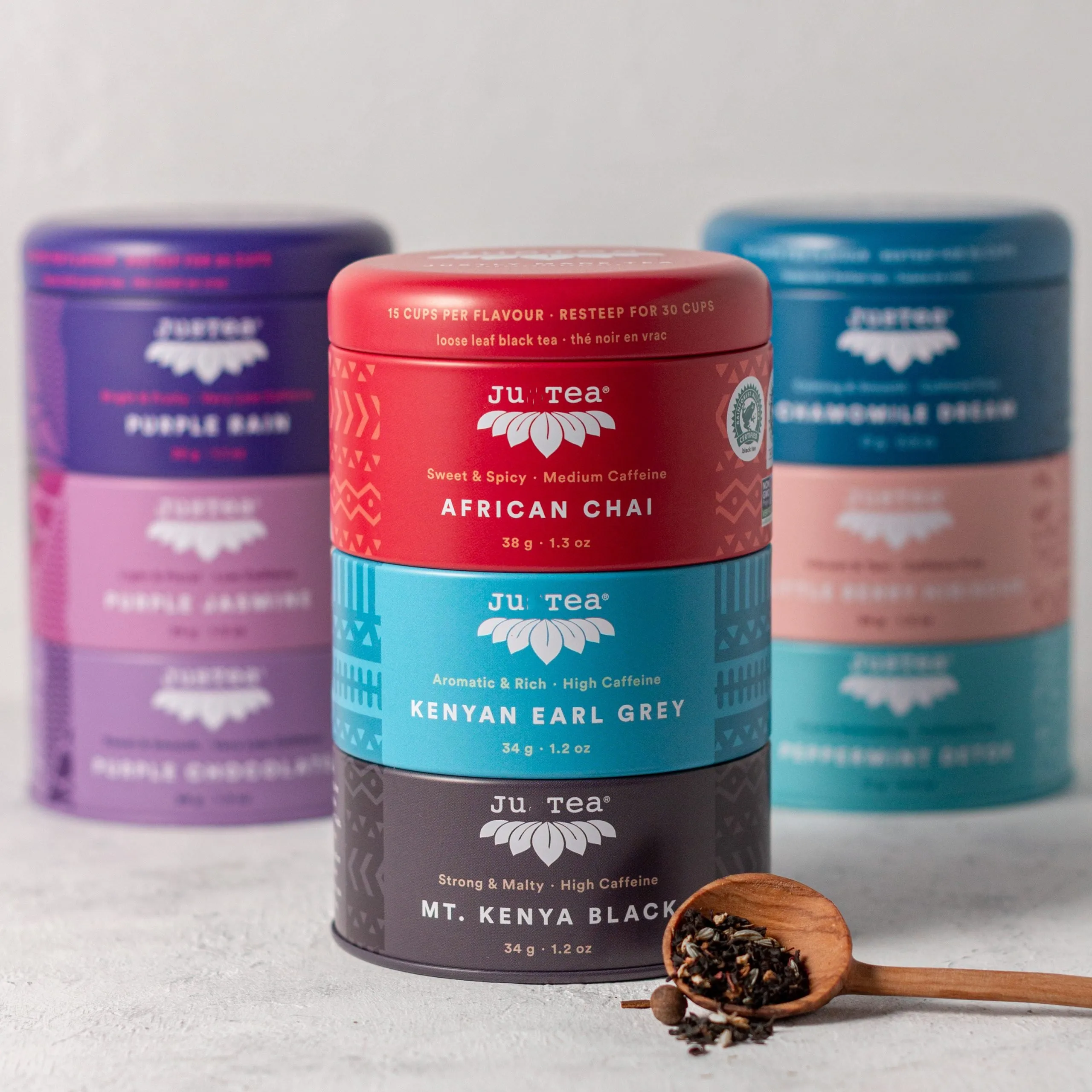 Custom Airtight Stackable Packaging pink Herbal Tea Storage Tin ...