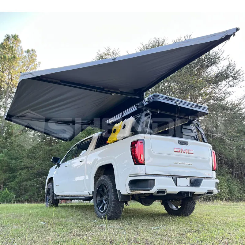 SNDN Large 180 Degree Awning Sunproof Waterproof Camping Free Standing ...