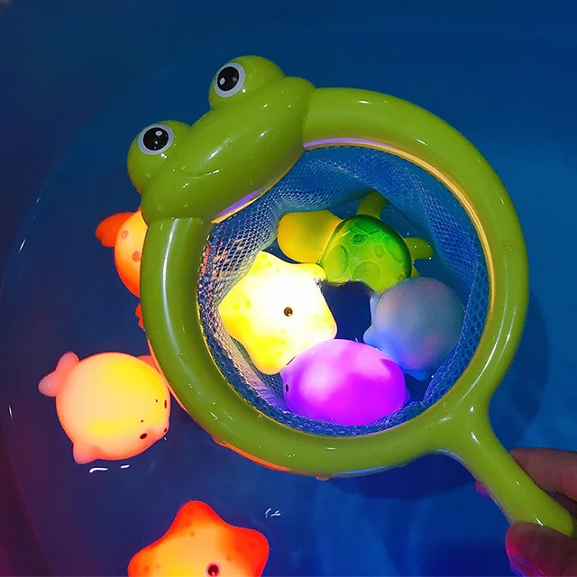 New Fishing Game Funny Glow Magnetic Luminous Toy Fishing Bath Toy For ...
