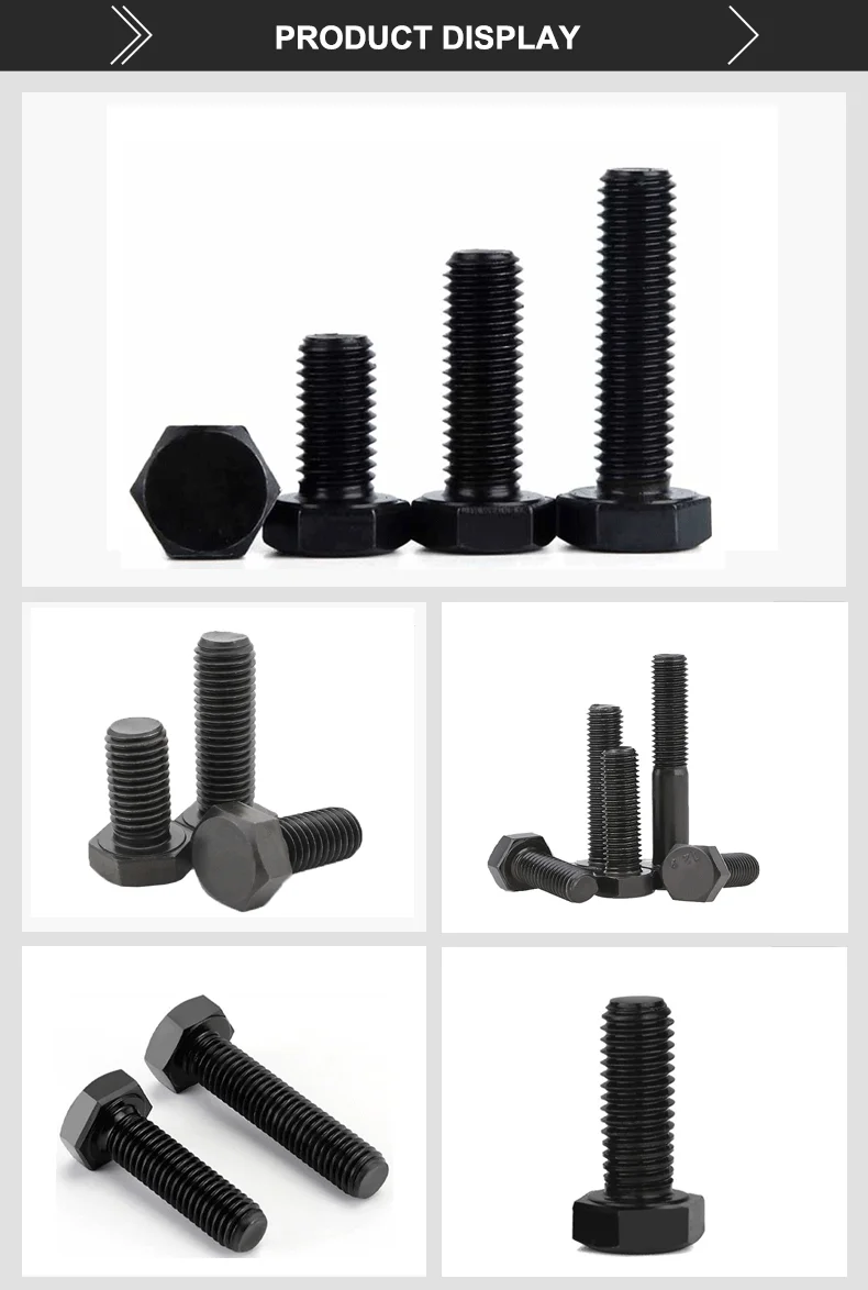 12.9 Grade High Strength External Hexagonal Bolt Din933 Blackened ...