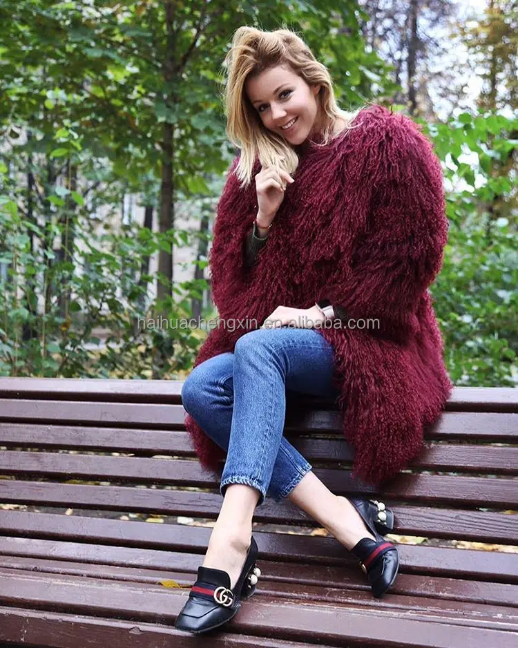 Wholesale Winter Tibet Fur Jacket - Real Mongolian Fur Coat Women