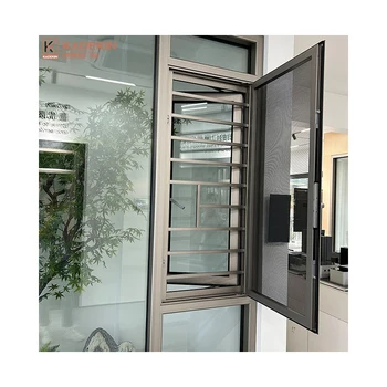 Exterior Installed Inner Open Burglarproof Aluminum Frame Stainless ...