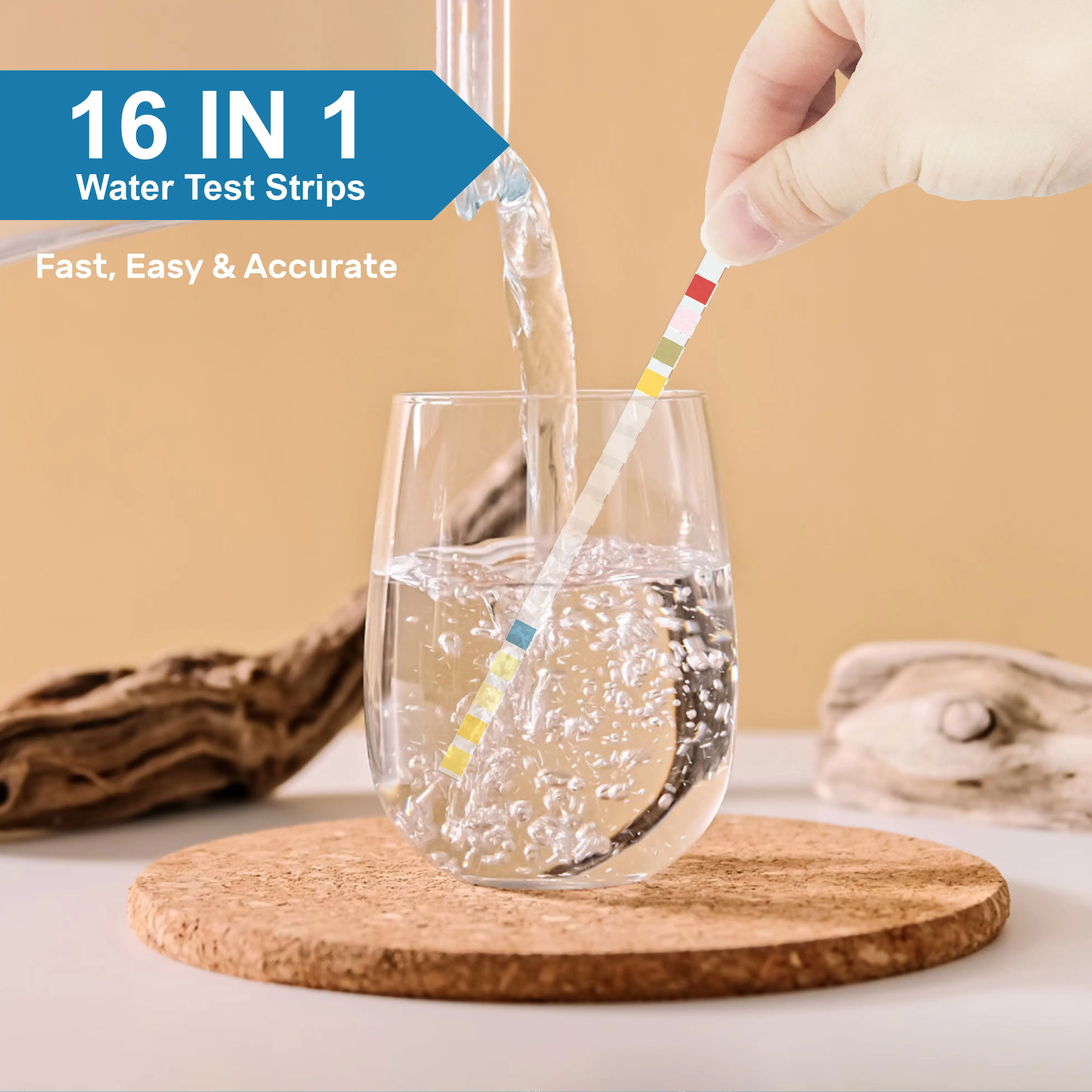 16 Items of Water Quality test Strips for Residual Chlorine and pH ...