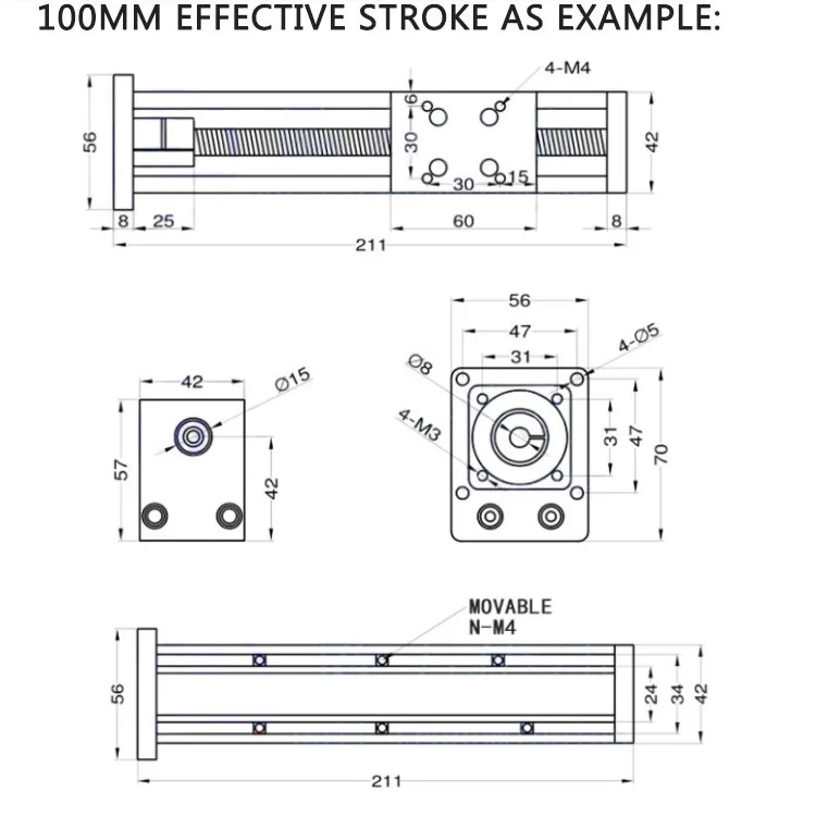 SGX SFU1605 Stroke 300mm Linear Guide Rail Actuator System