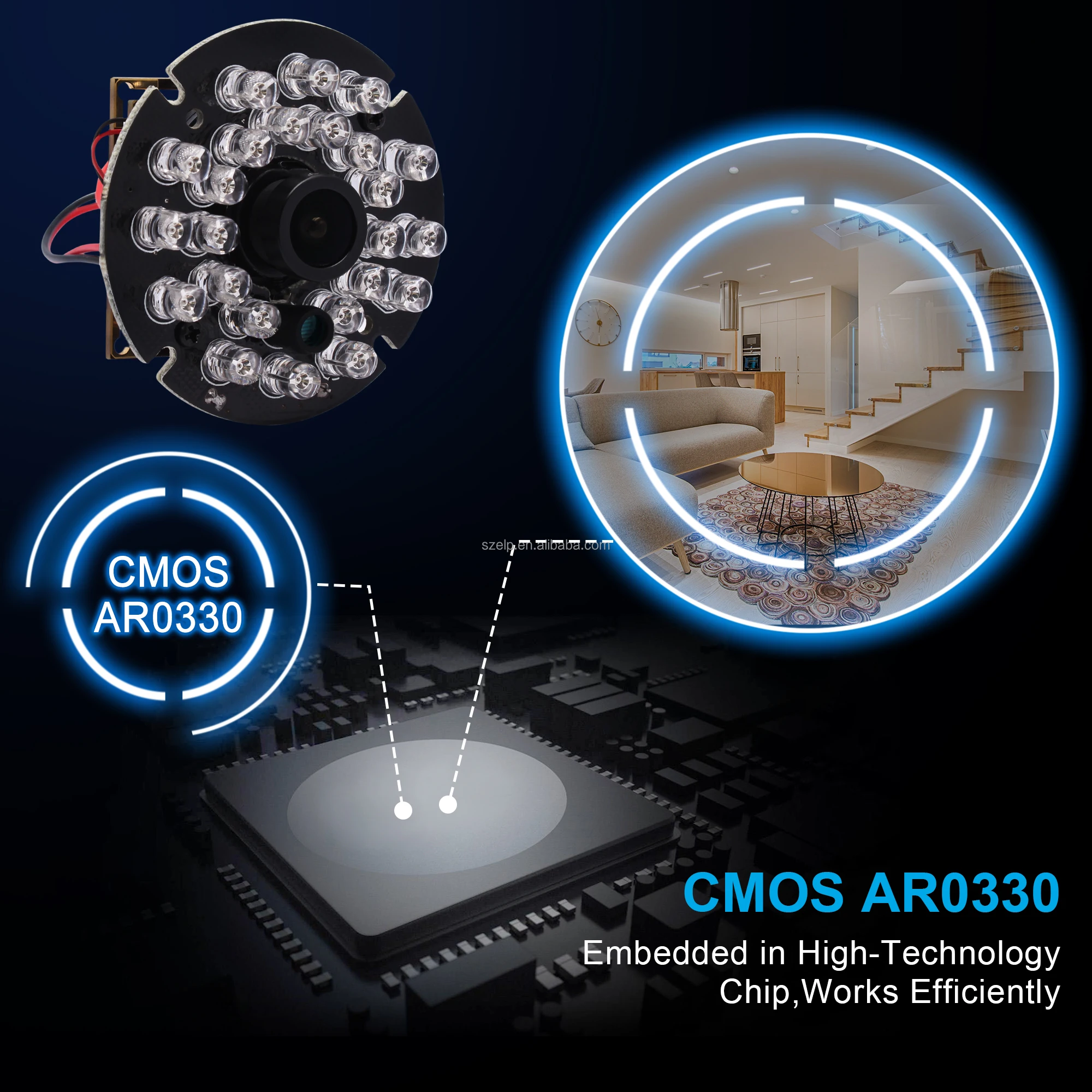 Elp 나이트 비전 Usb 카메라 Cmos Ar0330 풀 Hd 1080p 미니 적외선 Ir 카메라 Usb Ir 컷 24pcs ...